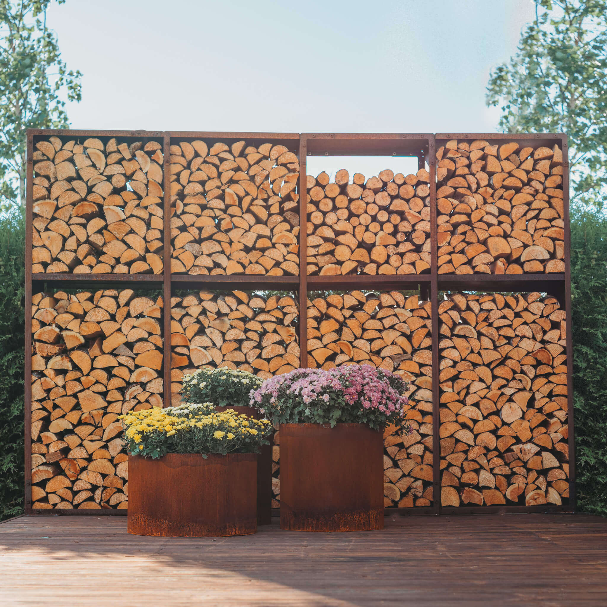 Firewood Storage Wall